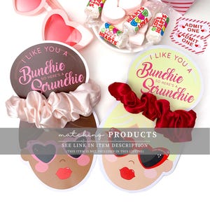 Printable Valentine's Day Scrunchie Tag Template, Ballerina Valentine's ...