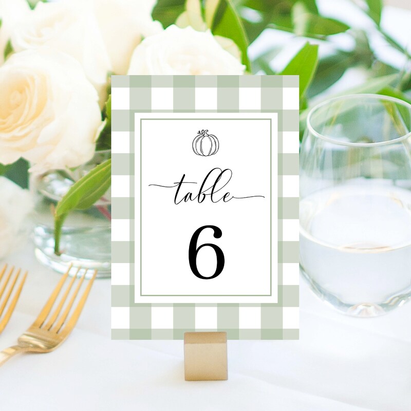 Pumpkin Table Number - Etsy