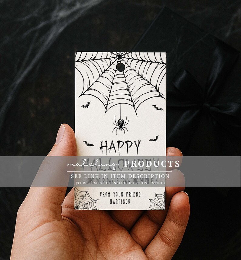 Spider Web Halloween Treat Bag Topper: Printable Favor Tags (DIY ...