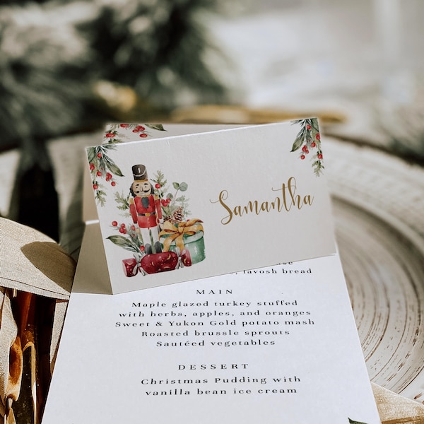 Christmas Place Card - Etsy