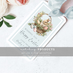 Printable Happy Easter Gift Tag Template, Easter Hunt Tag, Easter ...