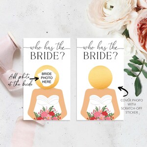 Printable Bridal Shower Game, Celebrity Find the Bride Scratch-off ...