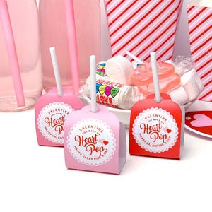 Printable Valentine's Day Lollipop Tags Template, You Make My Heart Pop ...