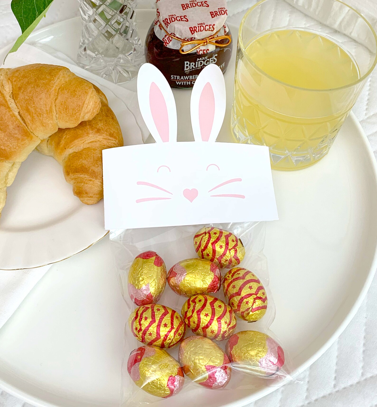 Printable Easter Bunny Treat Bag Topper Template, Easter Egg Gift Bag ...