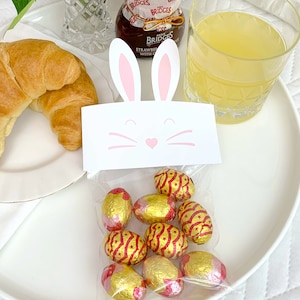 Printable Easter Bunny Treat Bag Topper Template, Easter Egg Gift Bag ...