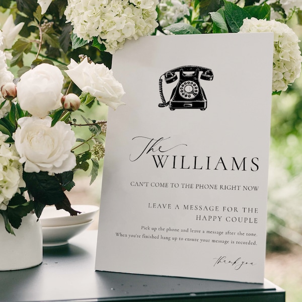 Wedding Guest Book Phone Messages - Etsy