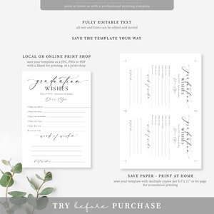 Printable Graduation Wishes, Modern Minimalist Graduate Keepsake ...