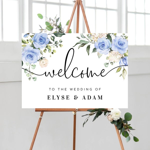 Blue Wedding Sign - Etsy