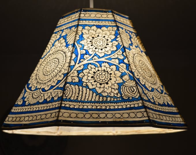 Monsoon Floral Ceiling Lampshade/hand Painted Ceiling Light/ceiling ...