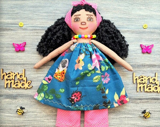 Dark Skinned Fabric Doll,brown Skinned Doll, POC Doll, Gift for Girl ...