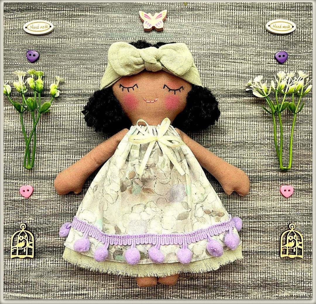 Sale!dark Skinned Fabric Doll,brown Skinned Doll, POC Doll, Gift for ...