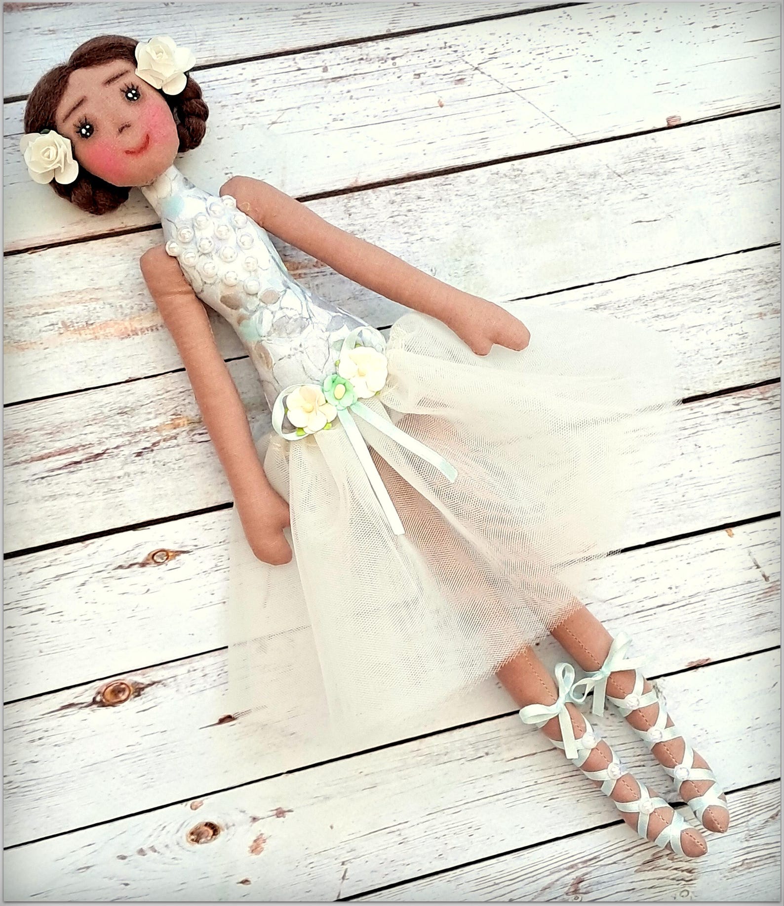 Ballerina Doll Fabric Doll-cloth Doll Rag Doll-stuffed Doll Softie Soft ...