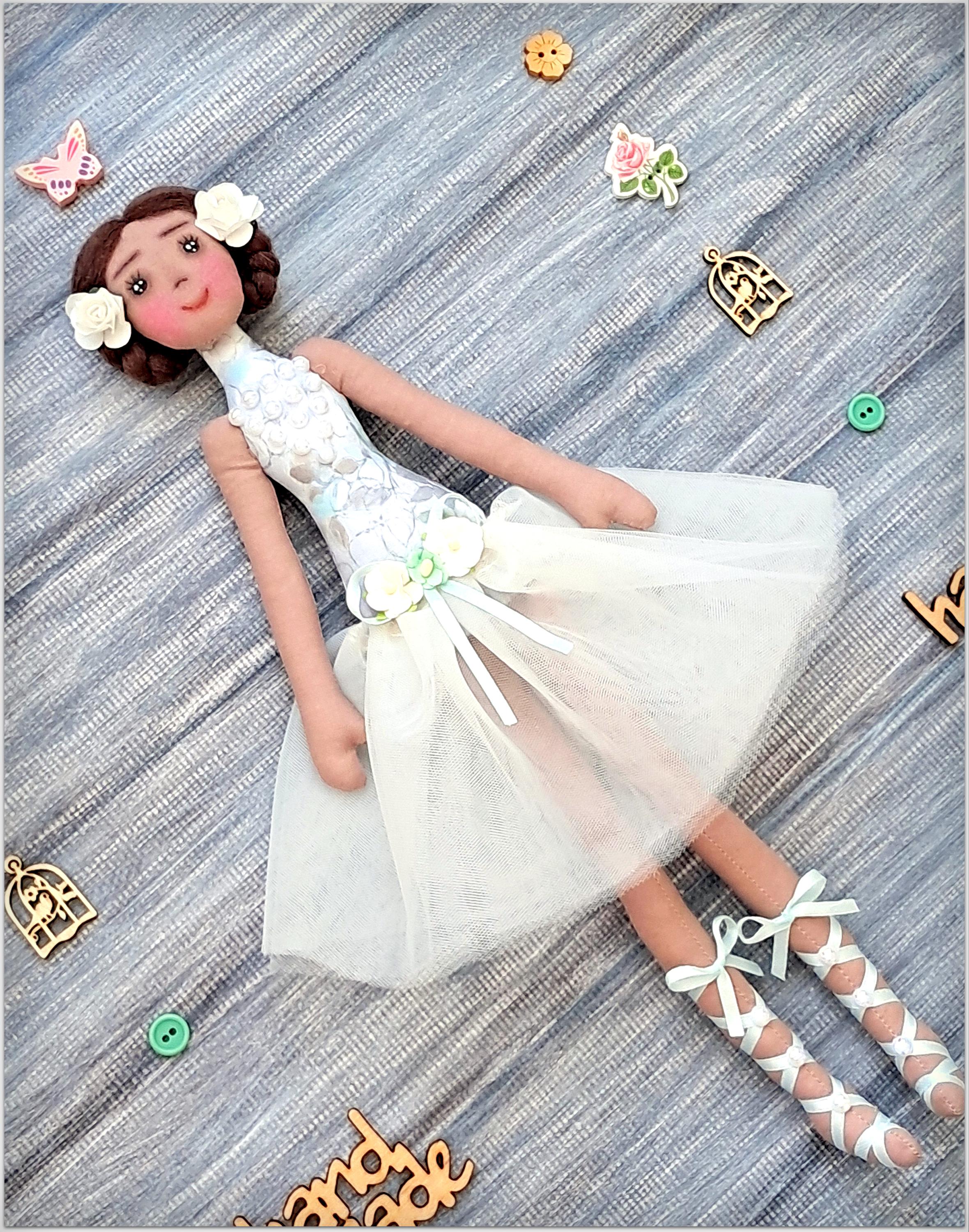 Ballerina Doll Fabric Doll-cloth Doll Rag Doll-stuffed Doll Softie Soft ...