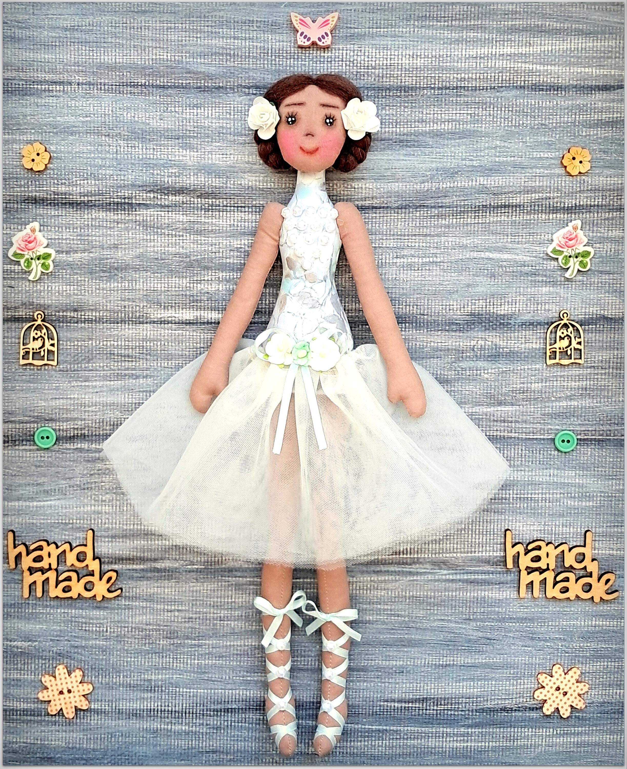 Ballerina Doll Fabric Doll-cloth Doll Rag Doll-stuffed Doll Softie Soft ...