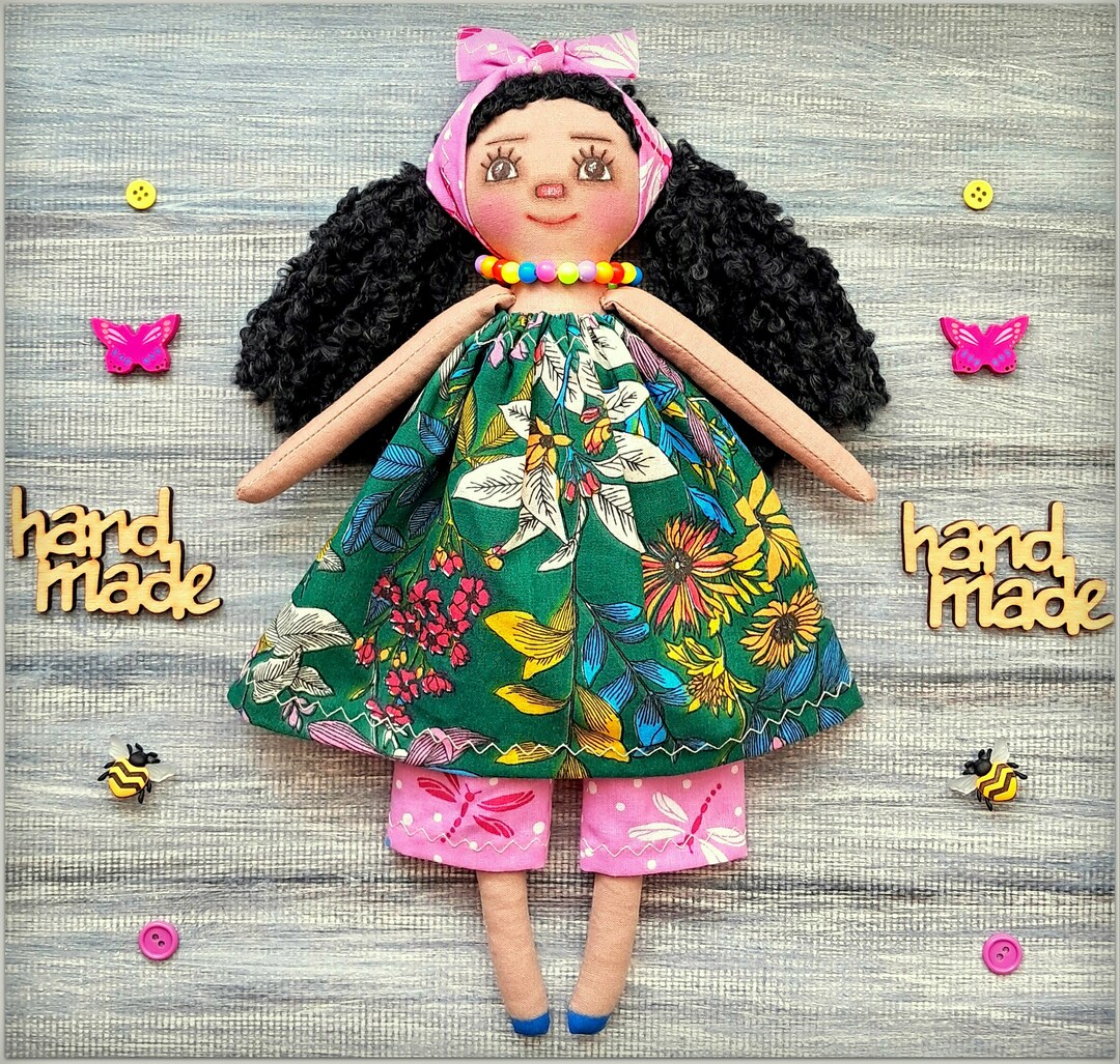 Brown Skinned Doll ,dark Skinned Fabric Doll, POC Doll, Gift for Girl ...