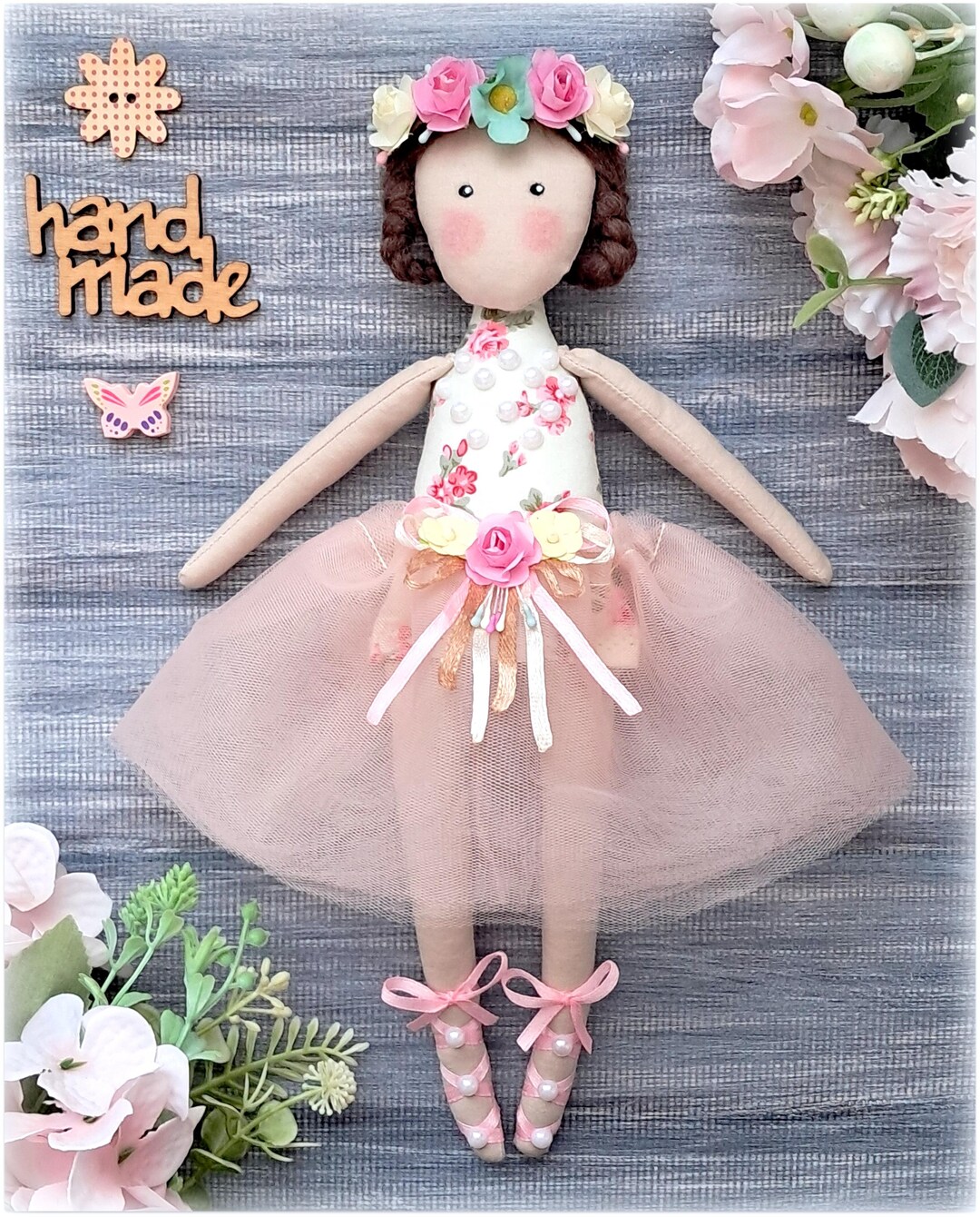 Ballerina Fabric Doll Cloth Doll ,rag Doll-stuffed Doll ,softie Soft ...