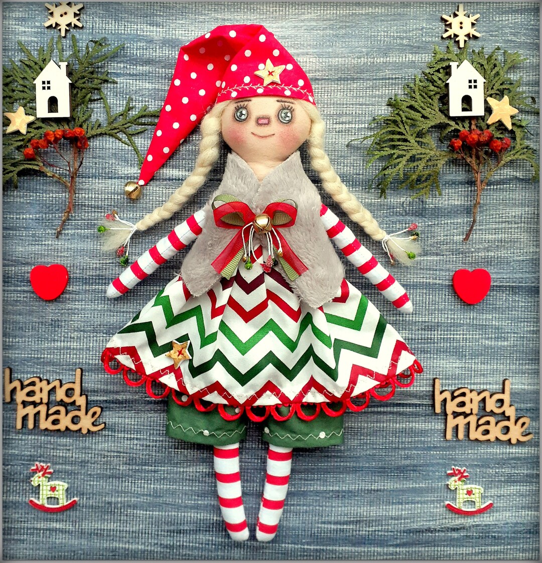 Christmas Elf Cloth Doll Rag Doll-gift Softie Plush Stuffed Doll ...