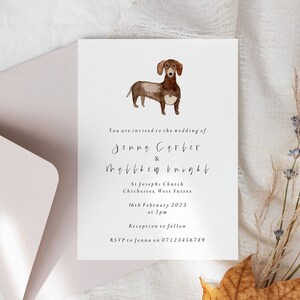 Personalised Dog Wedding Invitations Pet Portrait Invites - Etsy UK