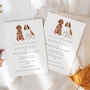 Personalised Dog Wedding Invitations Pet Portrait Invites - Etsy UK