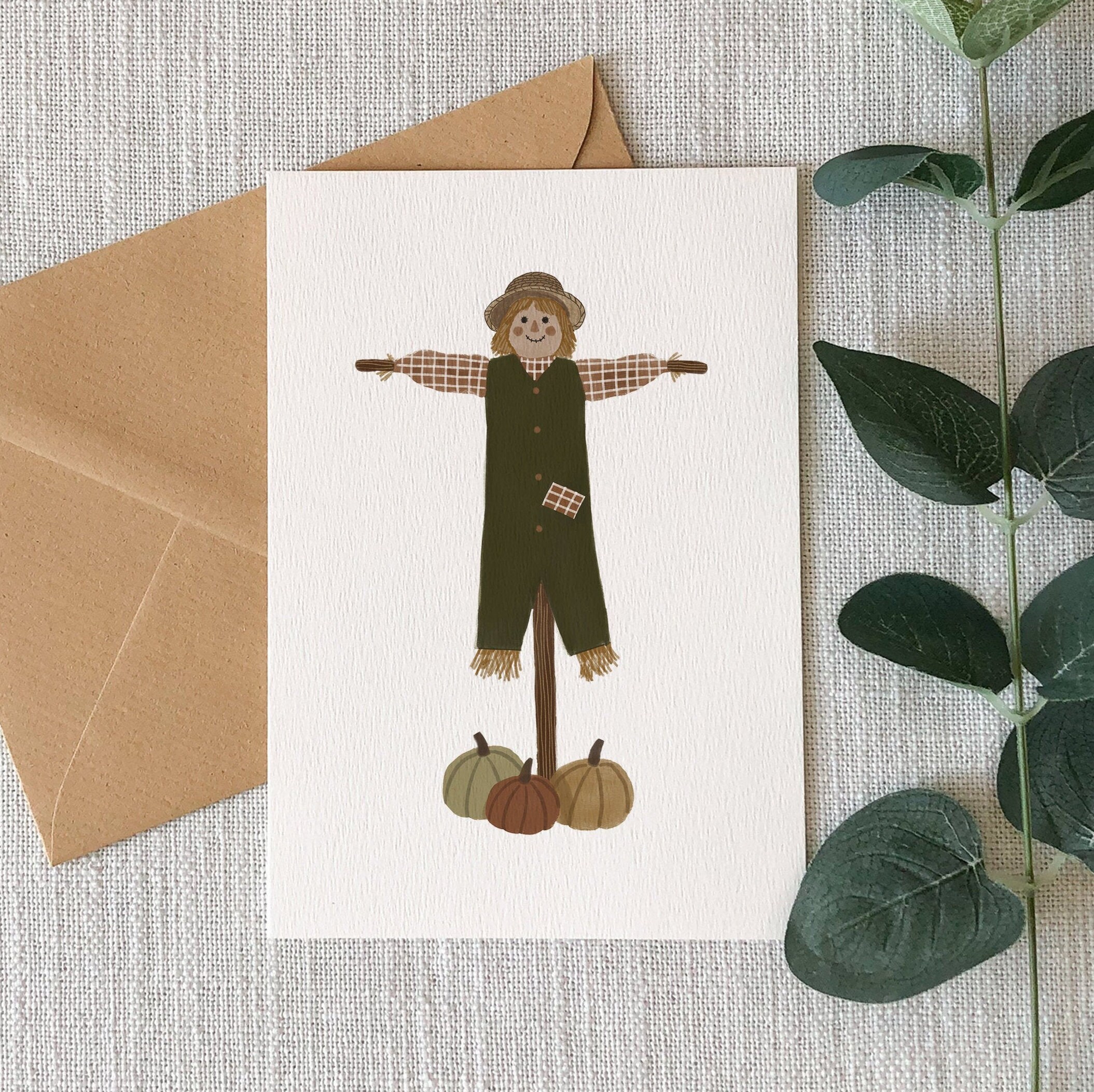 Scarecrow Greeting Card Scarecrow Card Farm Card Farming - Etsy UK