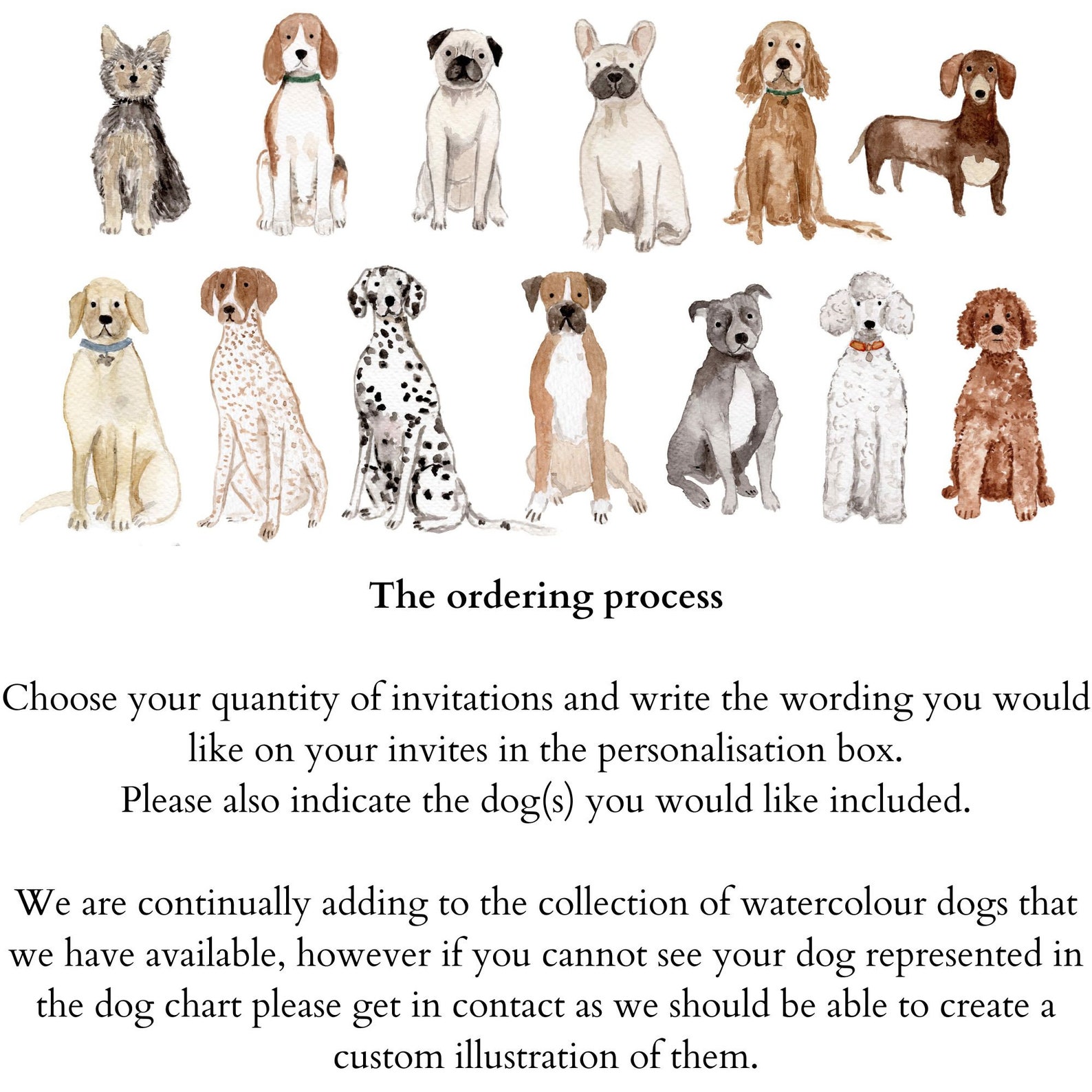 Personalised Dog Wedding Invitations Pet Portrait Invites - Etsy UK