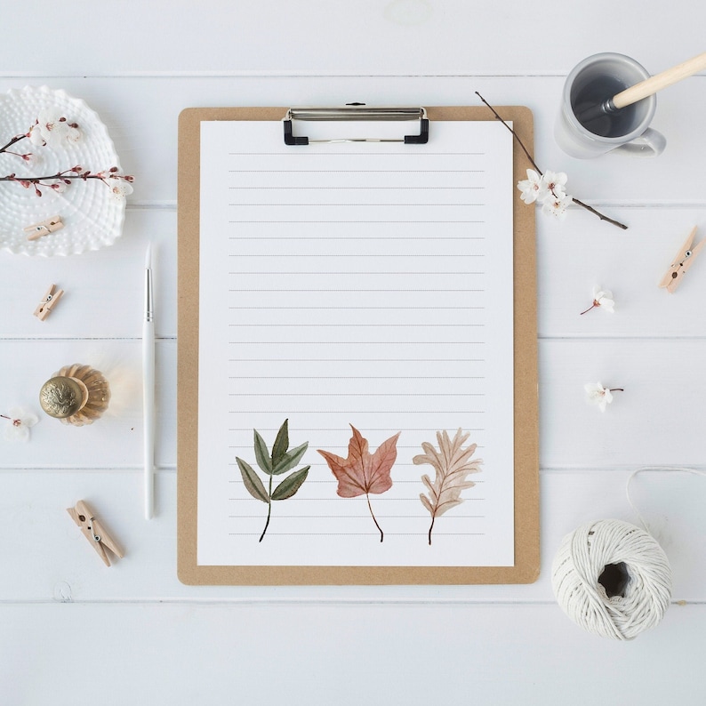 Printable Letter Writing Paper Printable Fall Writing Paper - Etsy