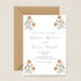 Fall Florals Invitation Template for Wedding Flower Invitation Double ...