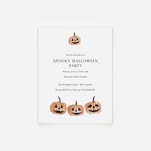 Spooky Halloween Party Invitation Template - Editable Halloween Party ...