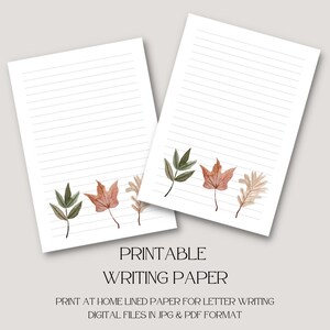 Printable Letter Writing Paper | Printable Fall Writing Paper ...