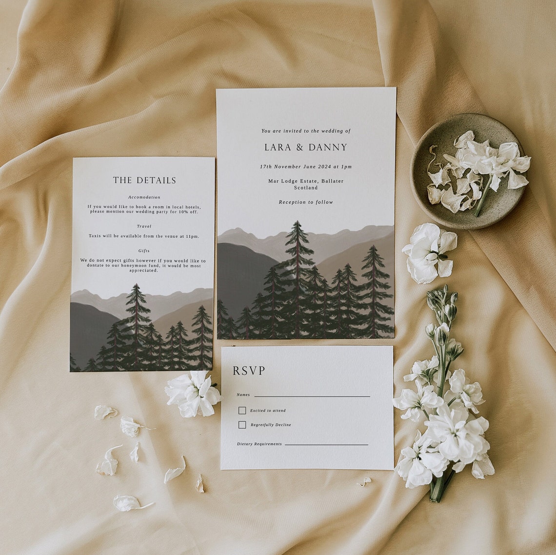 Forest Wedding Invitation Template - Forest Wedding Invite - Editable ...