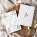 Fall Florals Invitation Template for Wedding Flower Invitation Double ...