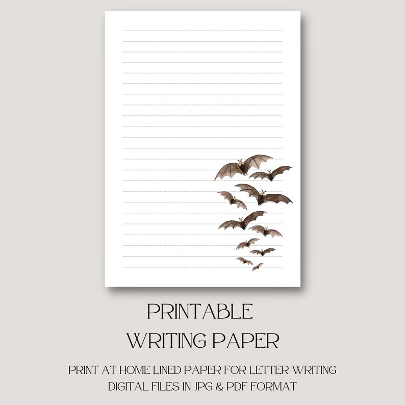 Printable Letter Writing Paper Printable Halloween Writing - Etsy