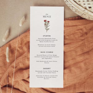 Scottish Thistle Menu Template Wedding Menu Template Scotland Wedding ...