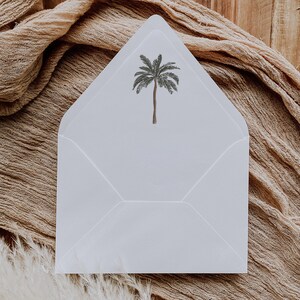 Palm Tree Printable Envelope Liner - A7 Envelope - Instant Download ...