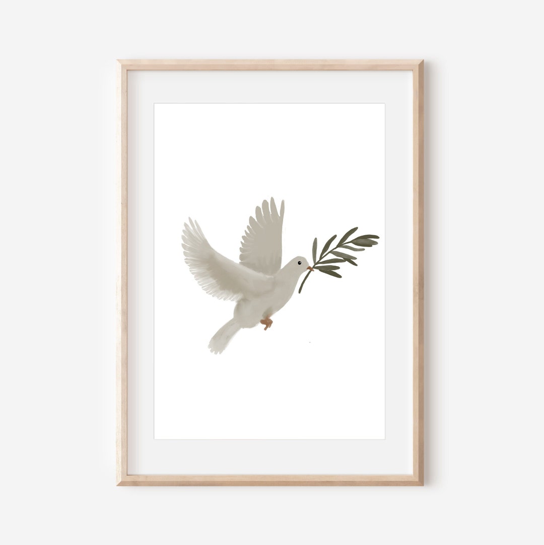 Peace Dove Art Print Birds Art Print Birdwatching Gift - Etsy.de