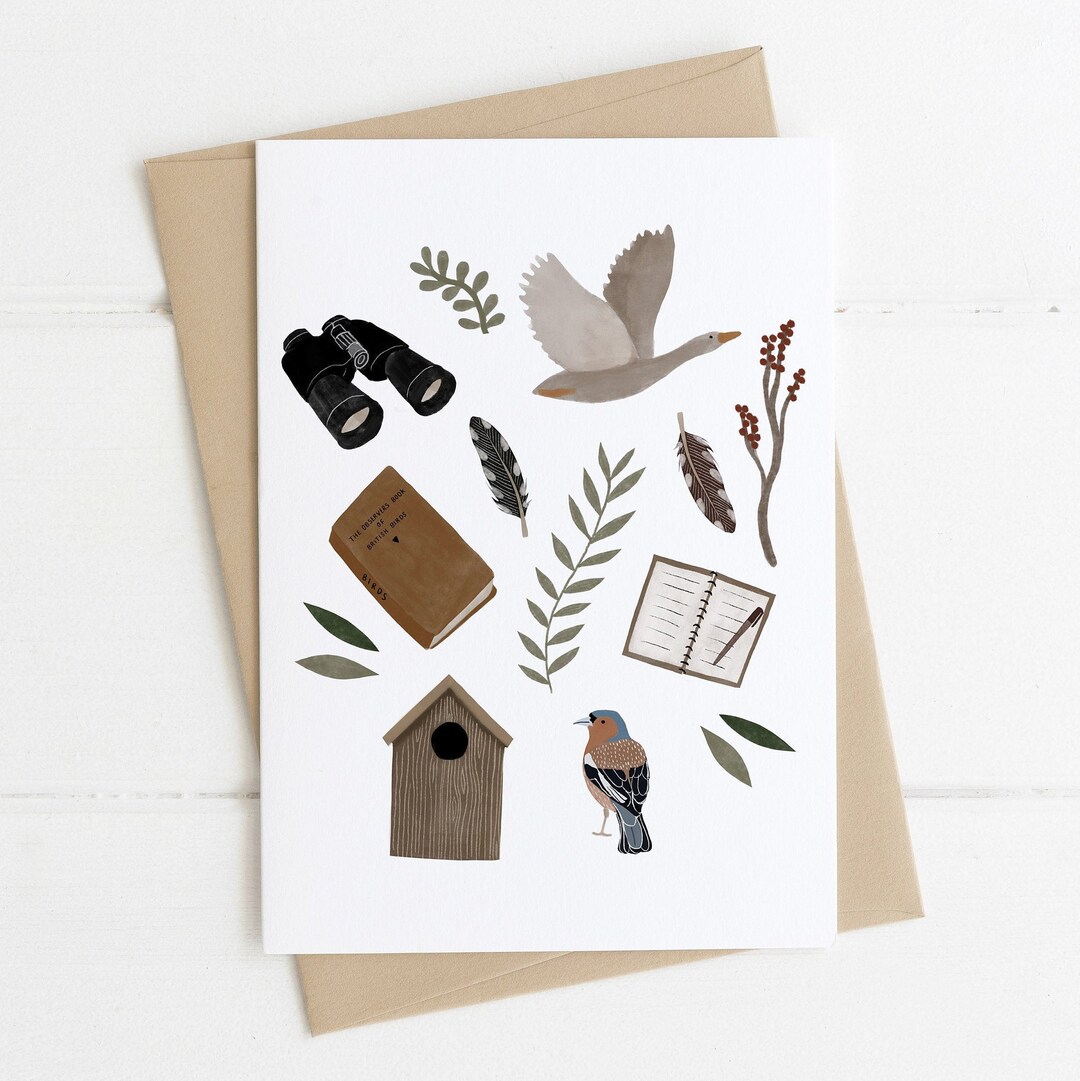 Birdwatching Greeting Card Birdwatcher Gift Birdwatching - Etsy