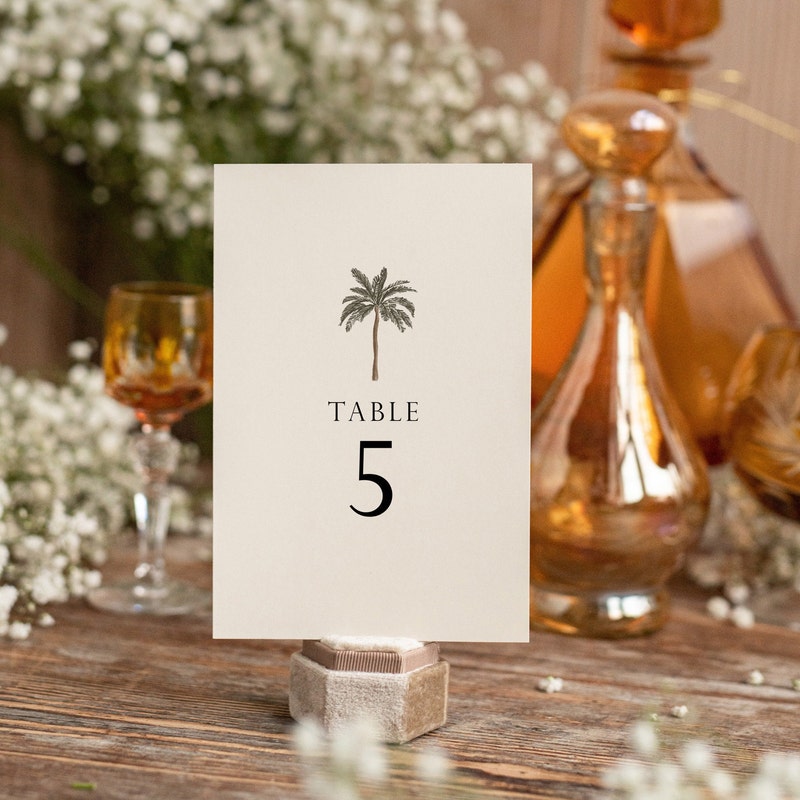 Palm Tree Table Number - Etsy