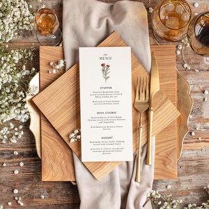 Scottish Thistle Menu Template Wedding Menu Template Scotland Wedding ...