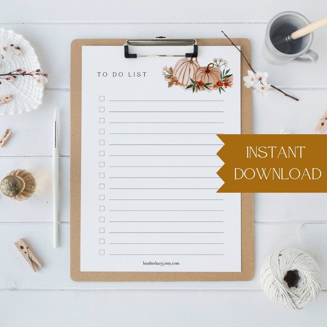 Printable to Do List Daily Task List Printable Daily List - Etsy