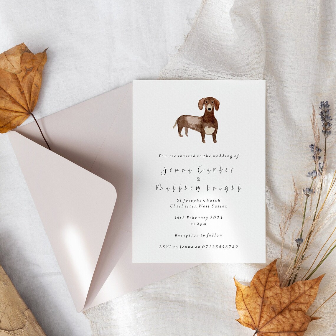 Personalised Dog Wedding Invitations Pet Portrait Invites - Etsy UK