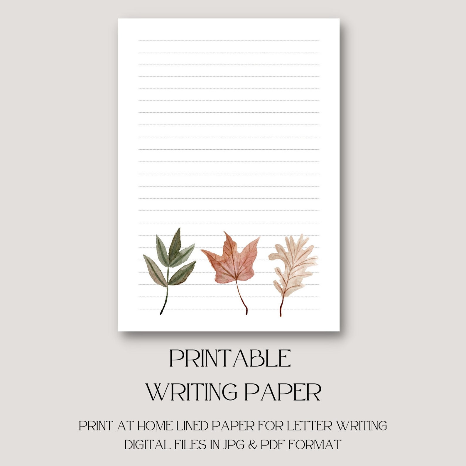 Printable Letter Writing Paper Printable Fall Writing Paper - Etsy