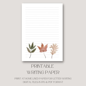 Printable Letter Writing Paper | Printable Fall Writing Paper ...