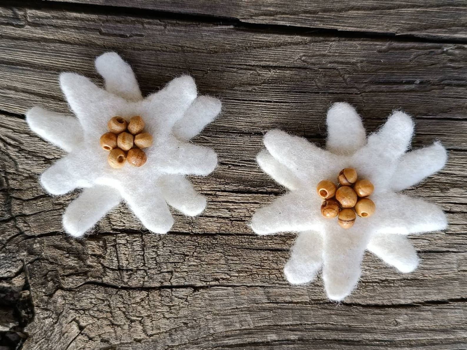 Edelweiss Felt Pin, Edelweiss Felt Brooch, Felted Flower Brooch, White ...