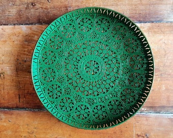 Green Metal Tray - Etsy