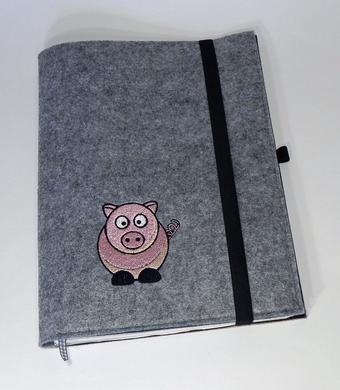 A4 Writing Folder, Organizer Felt, Embroidered "pig" - Etsy
