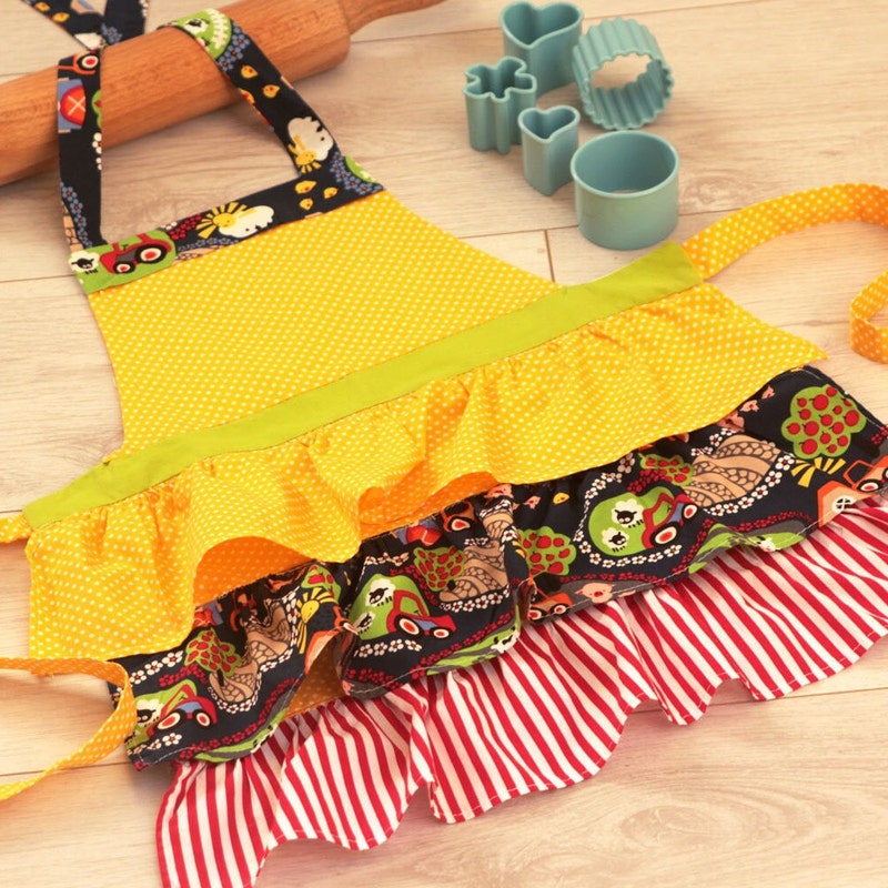 Ruffled Apron - Etsy