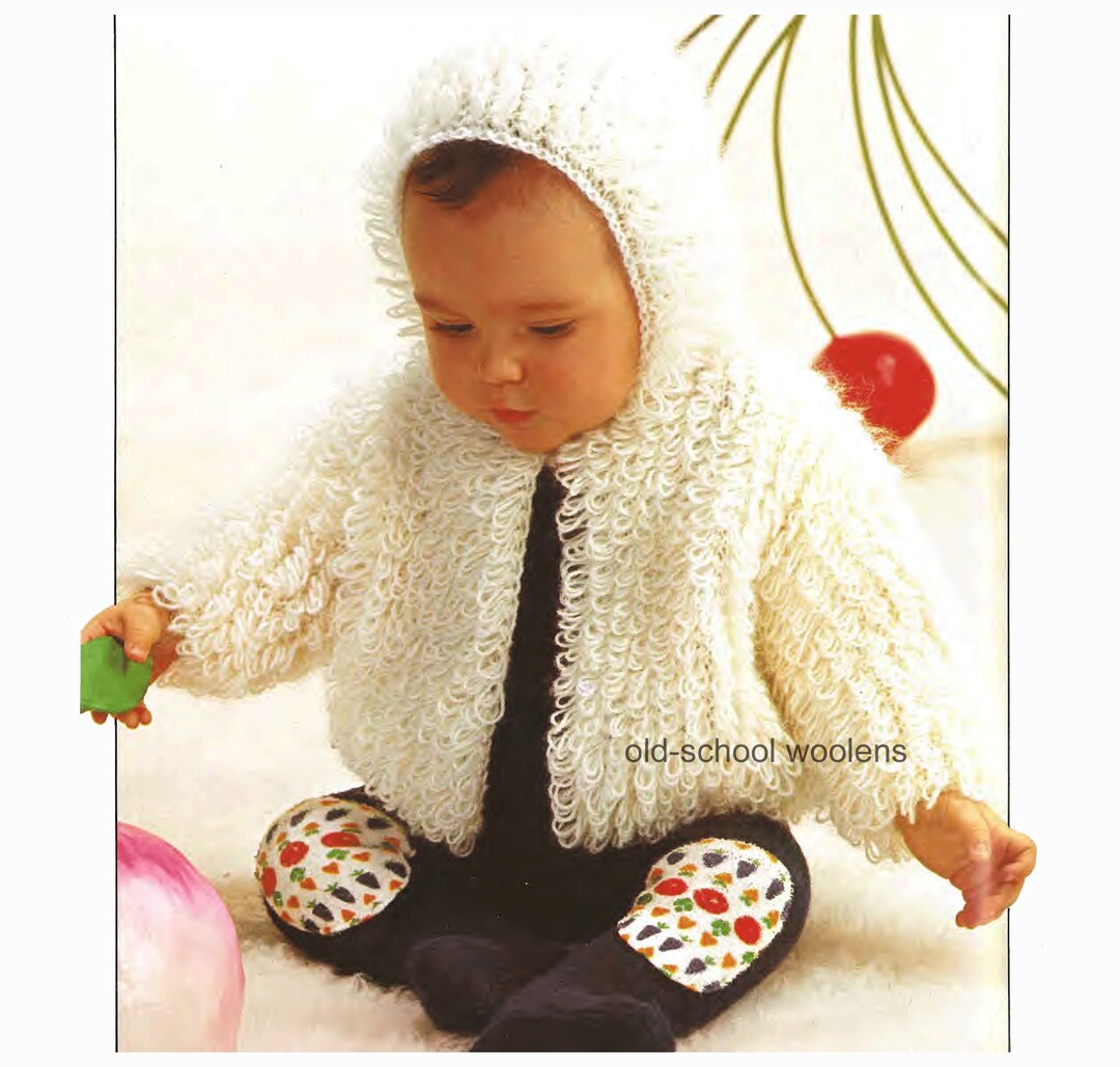 Loopy Kapuzen Baby Mantel Strickjacke Jacke Säugling oder Neugeborenen ...