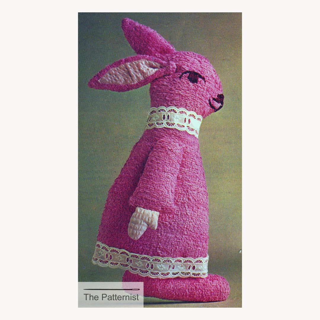 PDF Sewing Pattern for Stuffed Bunny Rabbit Vintage Stuffed Animal Toy ...