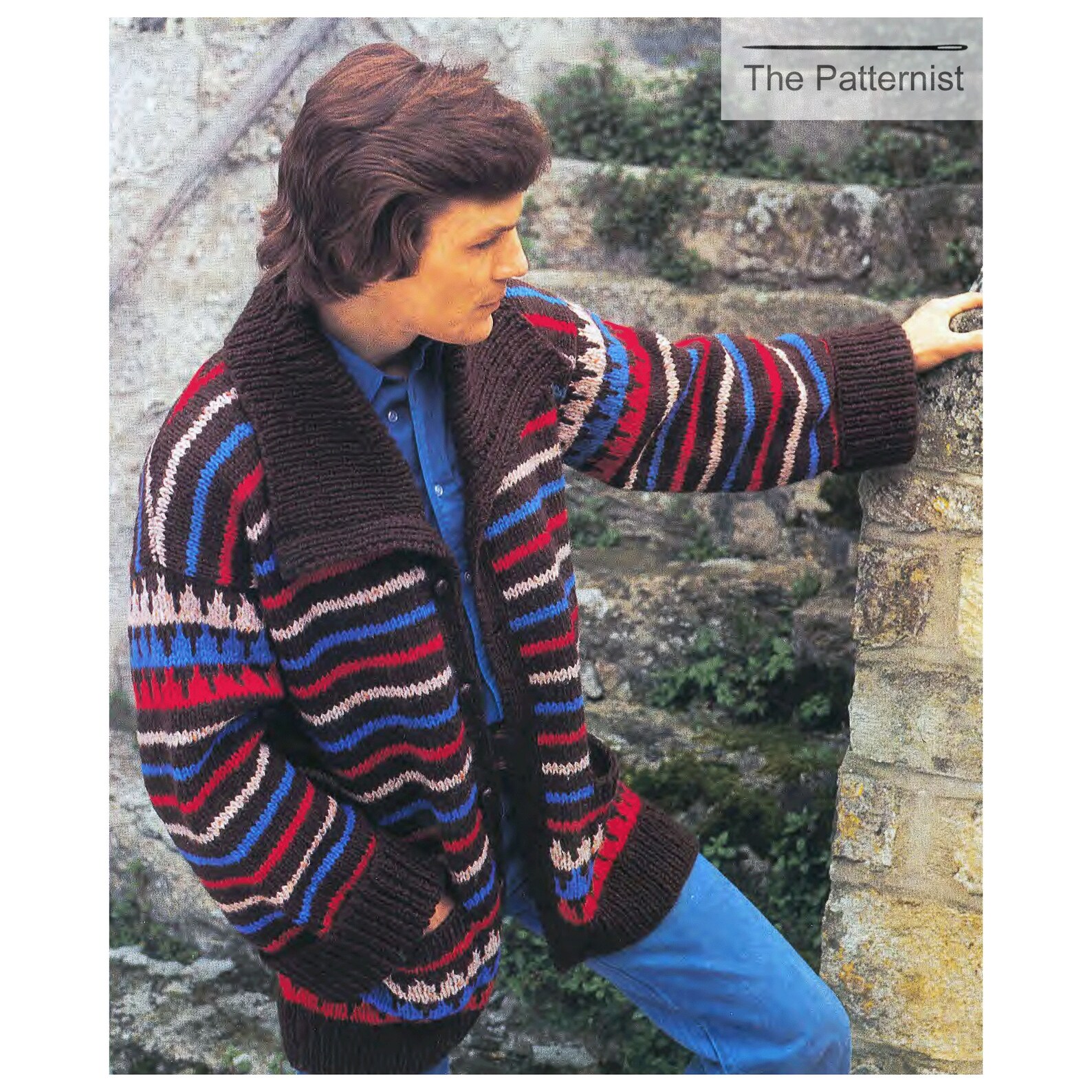 Vintage Knitting Pattern for Man's Jacket Men's | Etsy