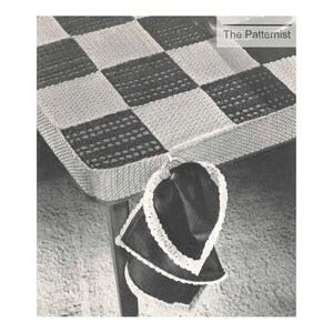 Vintage Crochet Pattern for Bridge Cloth Card Game Table Cover - Etsy